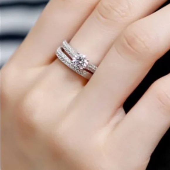 Jewelry | Brand New 2pc Set S925 White Diamond Ring | Poshmark